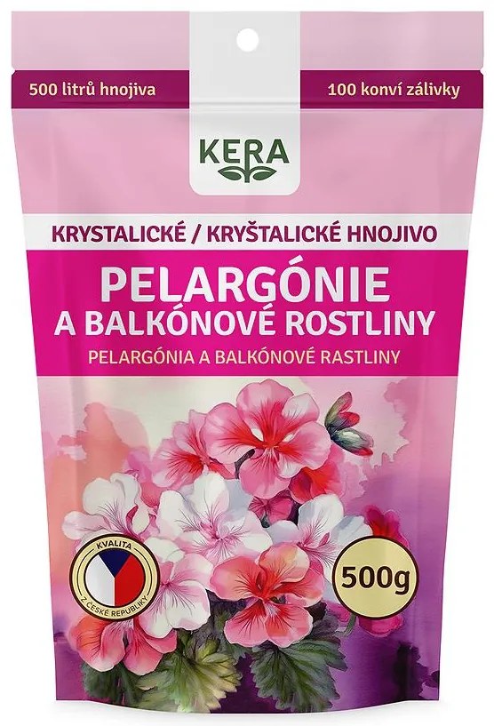 Krystalické hnojivo pelargonie a balkonové rostliny 500 g
