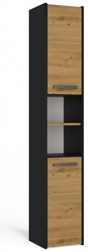 Koupelnová skříňka S30 Antracit + dub artisan