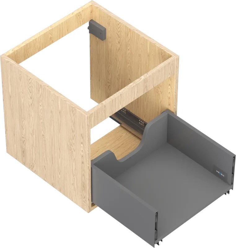 Mexen Box-A, závěsná skříňka 45 cm, 1 zásuvka, dub, 91AX0-0450-470-1-81