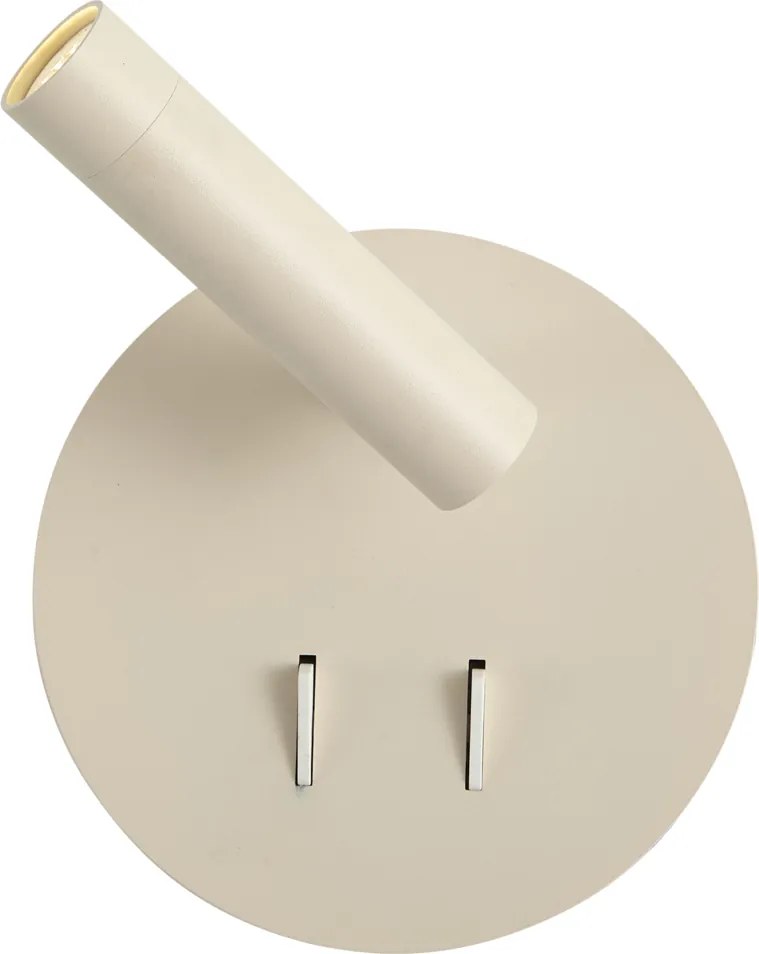 Moderní nástěnná lampa béžová včetně LED s USB-C - Croft
