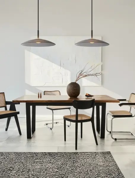 LED černo-kouřový designový lustr Polifemo 140