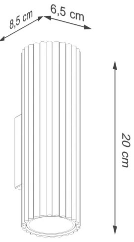 Sollux SL.1649 - Nástěnné svítidlo KARBON 2xGU10/10W/230V černá