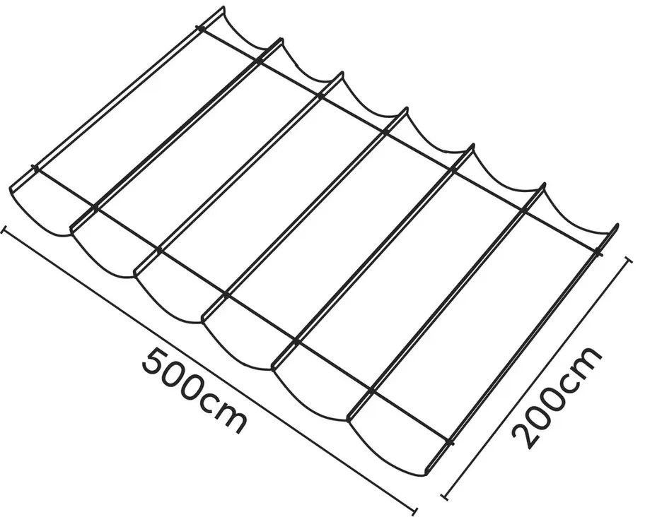 Platinum Sluneční Harmonika COOLFIT o šiřce 2,0 m Barva: Lava antracit, Rozměr: 2x5 m