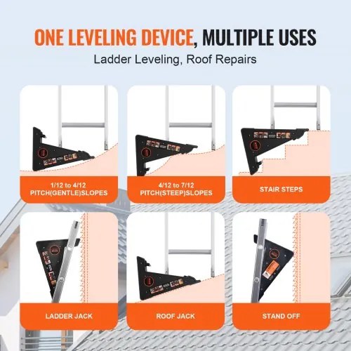 Ladder Levler 172,4 kg Load PP Leveling Nářadí s úložným prostorem pro nerovný povrch