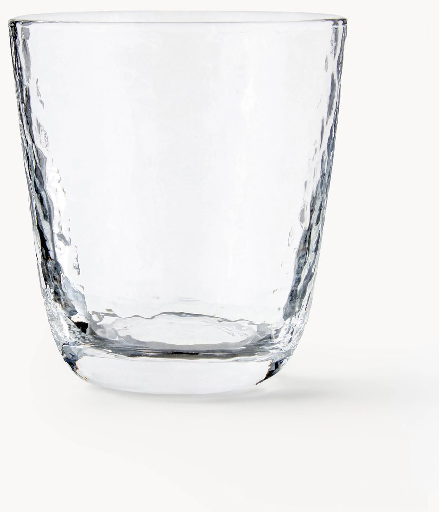Sada ručně foukaných sklenic Hammered, 4 díly