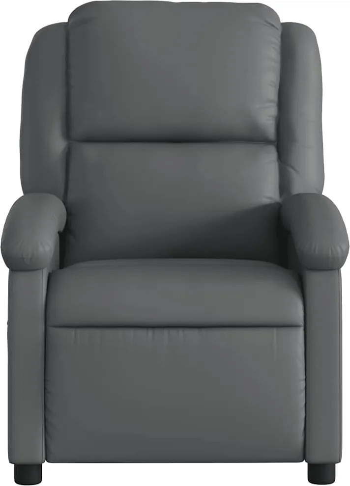 Polohovací křeslo šedé, umělá kůže 3205446