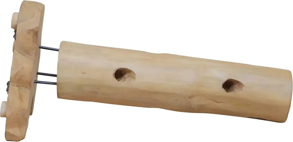 Stojan na víno na 8 lahví 40 x 30 x 80 cm masivní teakové dřevo 288812