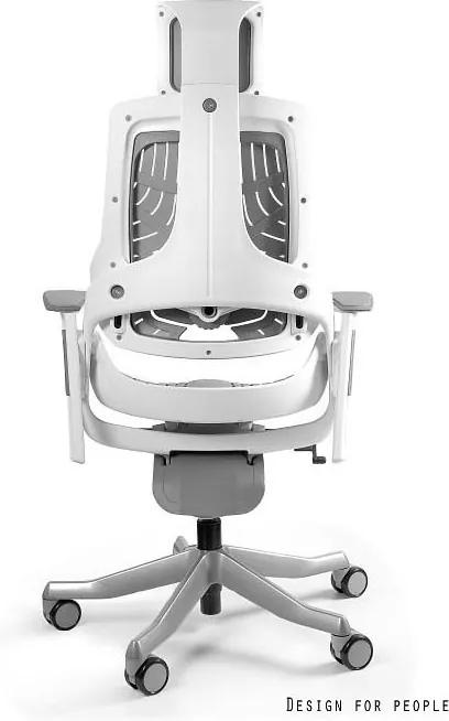 Kancelářská židle Wanda bílý podklad elastomer šedá
