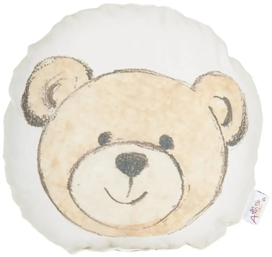 Dětský polštářek s příměsí bavlny Mike & Co. NEW YORK Pillow Toy Bearie, 23 x 23 cm