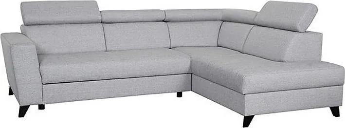 Casarredo - Komfort nábytek Rohová sedací souprava PRADIS rozkládací s úložným prostorem, pravá, látky A1 | potah: neat 16,barva: N12 bílá