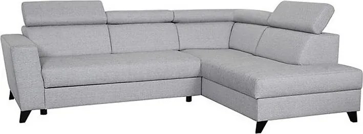 Casarredo - Komfort nábytek Rohová sedací souprava PRADIS rozkládací s úložným prostorem, pravá, látky A1 | potah: neat 72,barva: N12 bílá