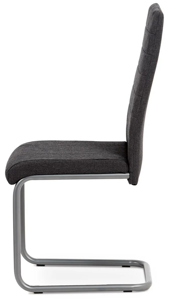 AUTRONIC Jídelní židle, šedá látka, kov matný antracit
