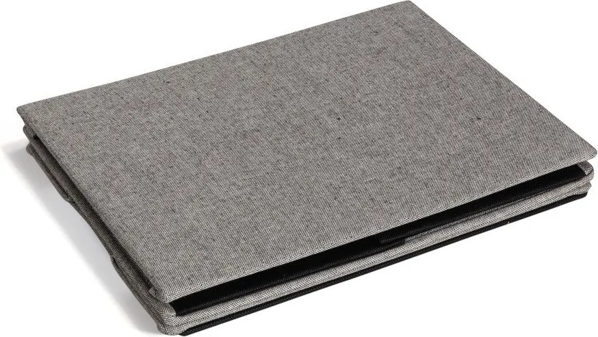 Šedý látkový úložný box s víkem 27x36x19 cm Soft Storage Small – Bigso