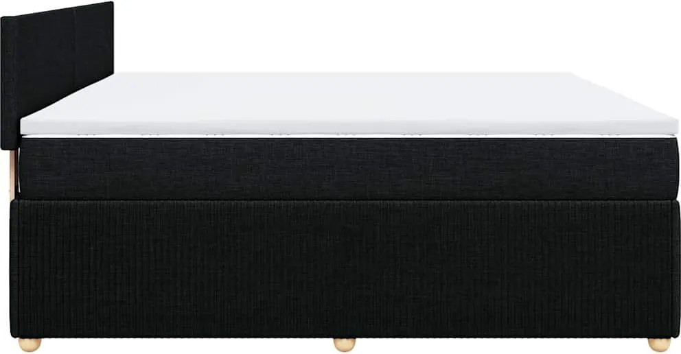 Box spring postel s matrací černá 180x200 cm textil 3287530