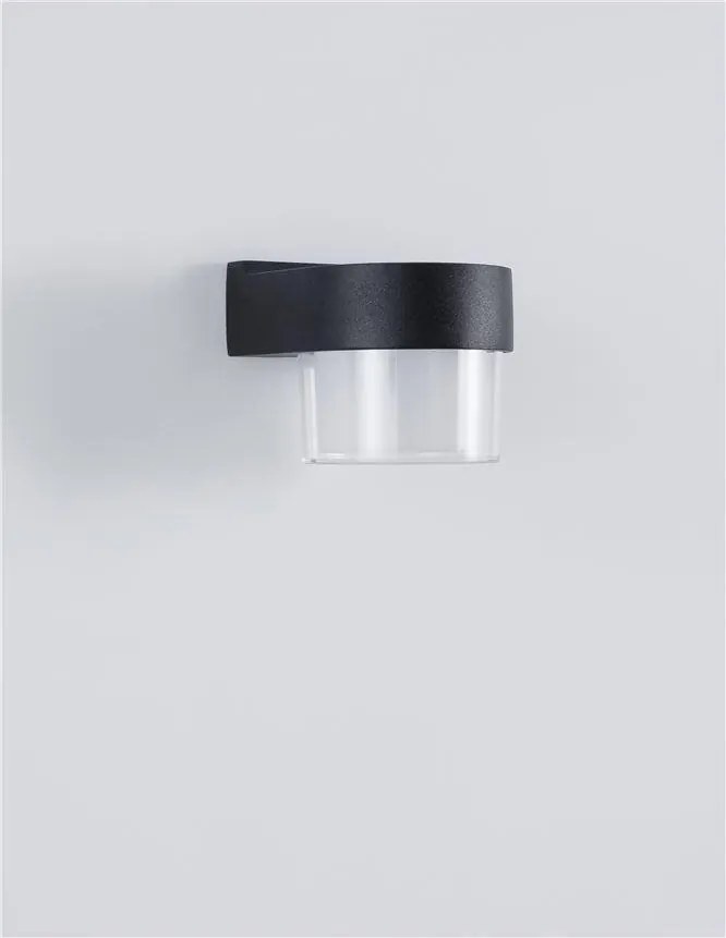 NV 9925665 Venkovní nástěnné svítidlo DARF černý hliník ABS difuzor LED 5W 3000K 100-240V 104st. IP65 světlo dolů - NOVA LUCE