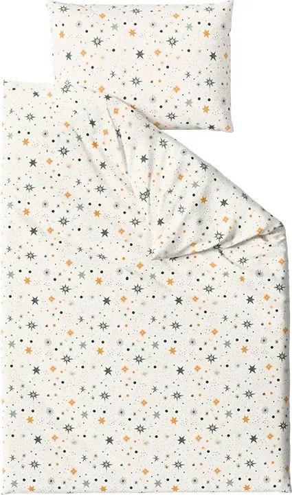 Sada krepového povlečení ASTORIA POLY krémové + prostěradlo Jersey 90 x 200 cm cappuccino, jednolůžko