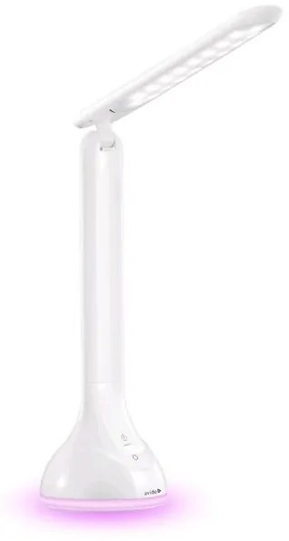 Nabíjecí stmívatelná LED stolní lampa 4W 250lm denní světlo RGB podstavec bílá