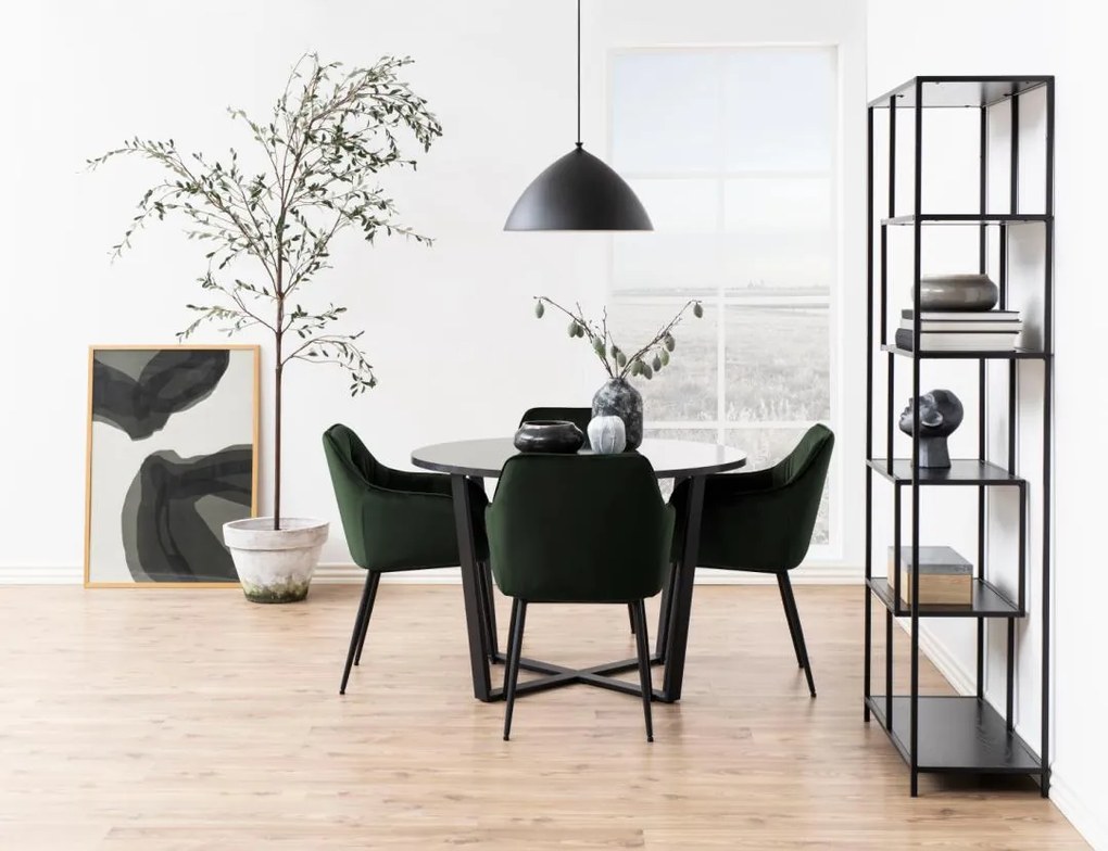 ACTONA GROUP Jídelní židle BROOKE zelená z látky Vic 0000086236