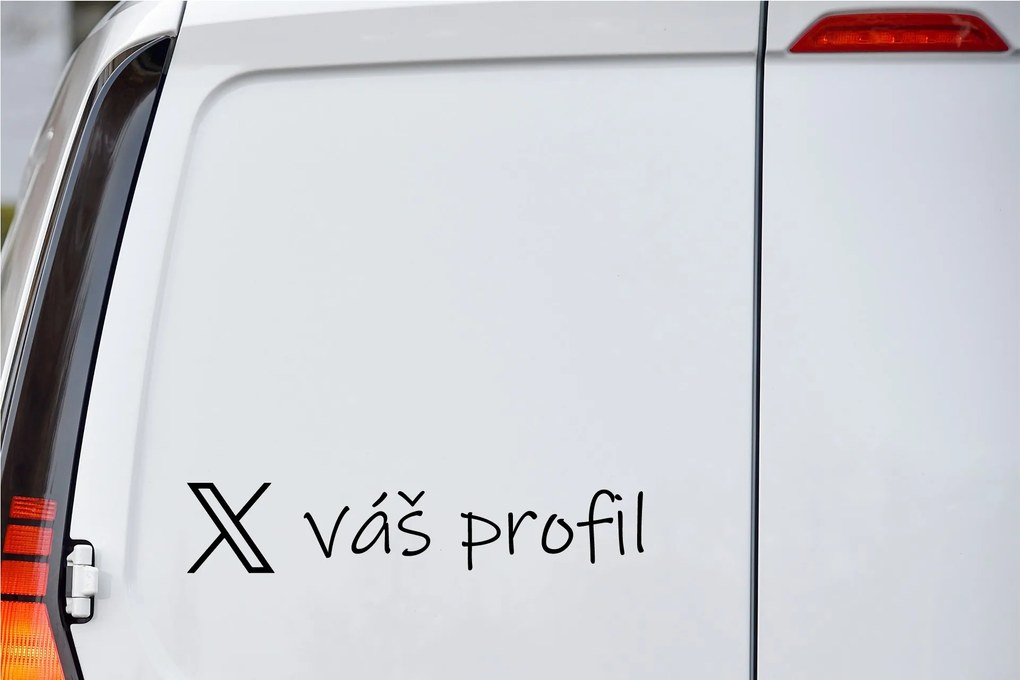 Lepy.cz Samolepka na auto Váš profil X Velikost (šířka x výška): 35x7cm, Barevná varianta: Světle šedivá