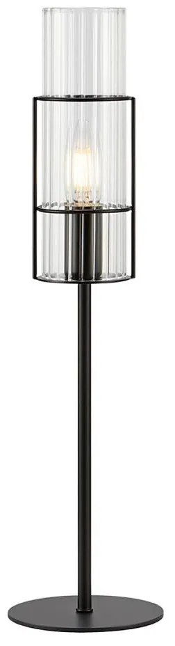 Markslöjd 108555 - Stolní lampa TUBO 1xE14/40W/230V 50 cm černá/čirá