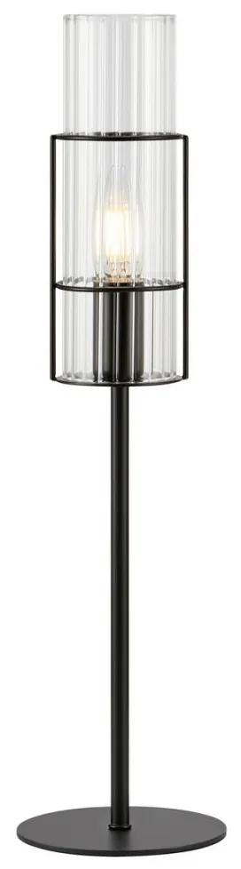 Markslöjd Markslöjd 108555 - Stolní lampa TUBO 1xE14/40W/230V 50 cm černá/čirá ML1247