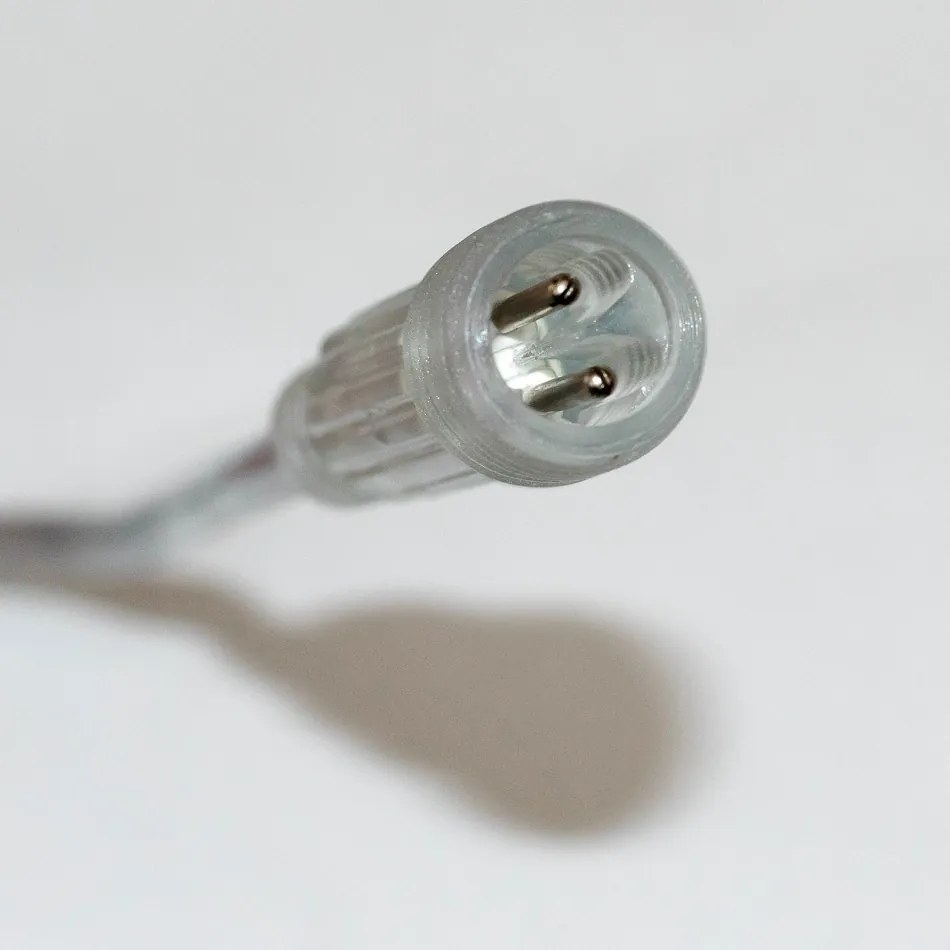 Eco Fix světelný řetěz venkovní s krystalky, 8 m, ledově bílá, 80 diod, 24 V, čirý kabel, IP44