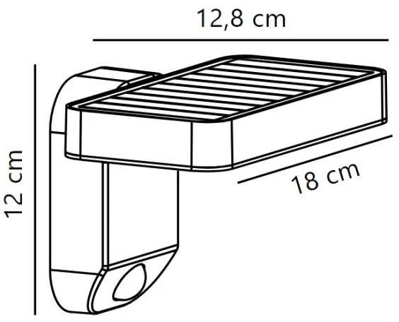 Nordlux - LED Solární nástěnné svítidlo se senzorem RICA LED/5W/3,7V IP44