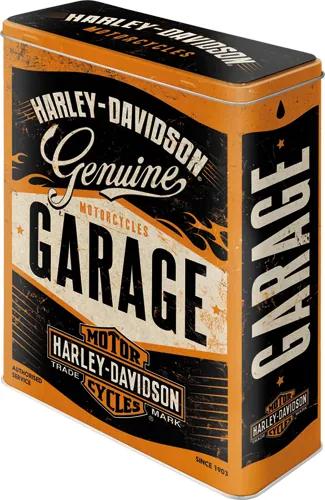 Nostalgic Art Plechová dóza XL - Harley-Davidson (Garage) 19x26x8 cm