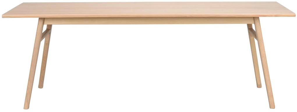 Bělený dubový jídelní stůl Rowico Havis, 220-310 cm