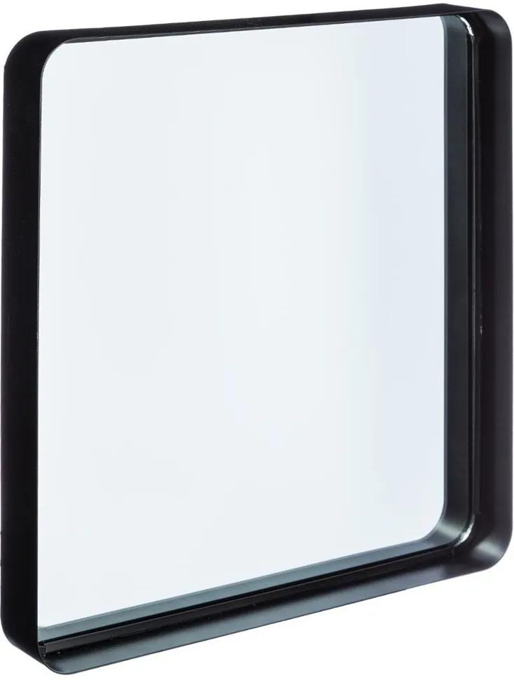 Zrcadlo, černé zrcadlo,  kovové zrcadlo, stojící zrcadlo, kosmetické zrcadlo,  39x38 cm
