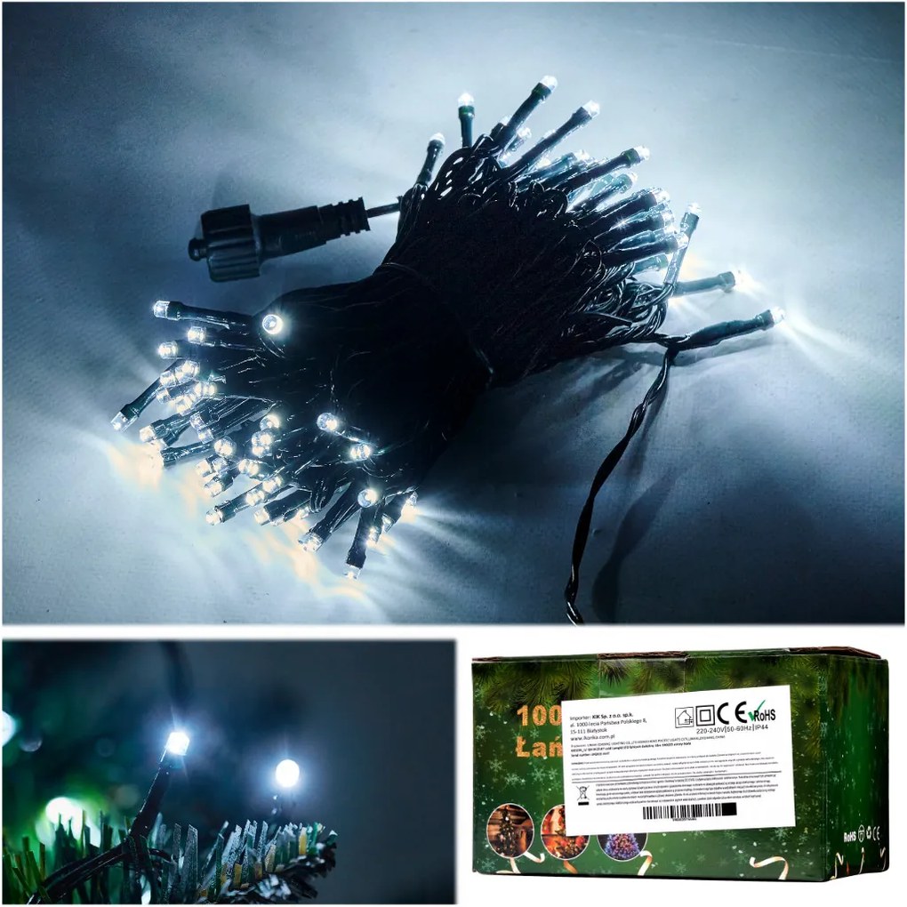 Creative Corner LED světelný řetěz 10m 100LED studená bílá
