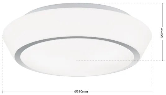 Orion - Koupelnové stropní svítidlo TENA 3xE27/60W/230V pr. 38 cm IP44 bílá