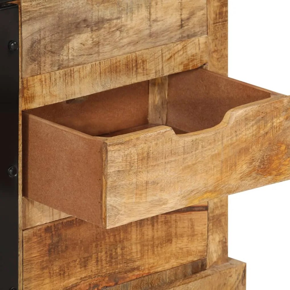 Příborník 80 X 30 X 55 Cm Masivní Hrubé Mangovníkové Dřevo