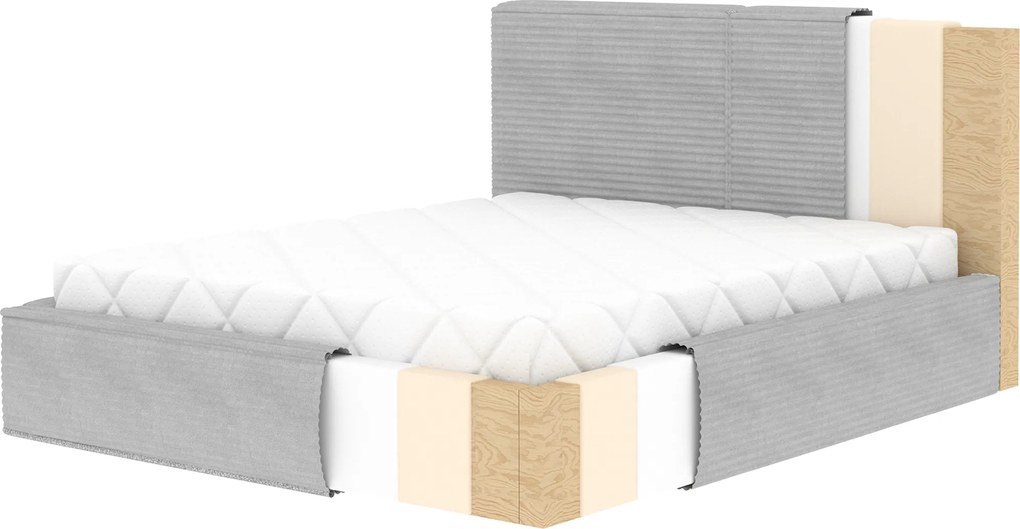 Pesillo postel + kovový rám/plynový píst/kontejner 140x200