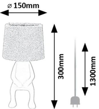 Rabalux 74218 - Stolní lampa SMURFY 1xE14/40W/230V bílá