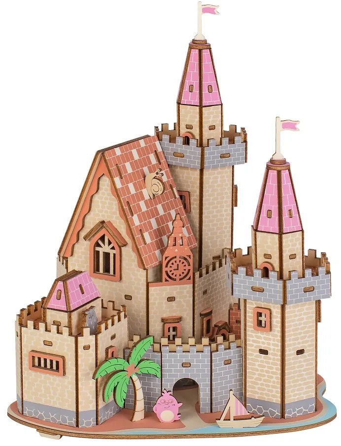 Woodcraft Dřevěné 3D puzzle Hrad na pláži