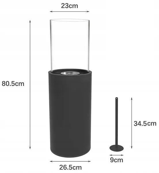 BIO krb ROMA 26,5x80,5 cm 2kW černá + ochranný kryt