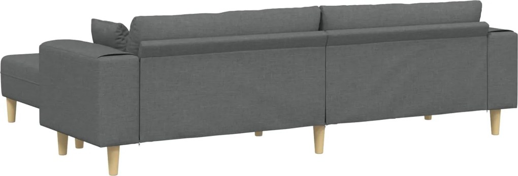 Pohovka 3 ks Tmavě šedá textil 3335163