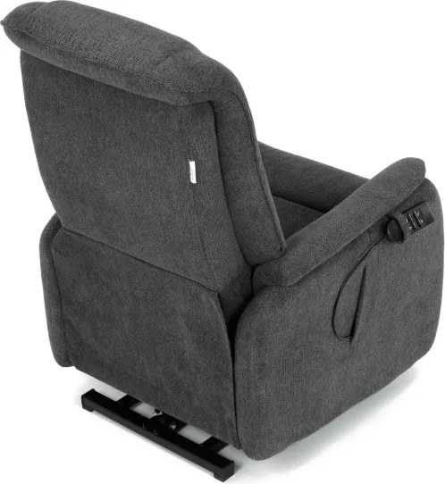 Polohovací křeslo šedé, elektrické TV-L8963 GREY2