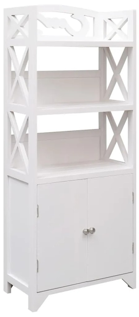 284109 vidaXL Koupelnová skříňka bílá 46 x 24 x 116 cm dřevo pavlovnie