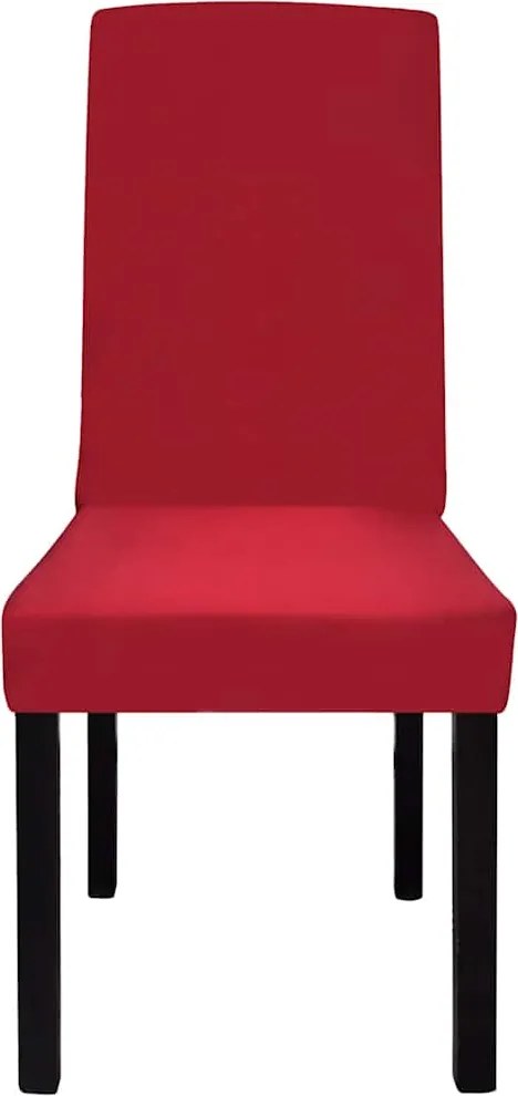 Elastické potahy na židle 6 ks bordó 130379