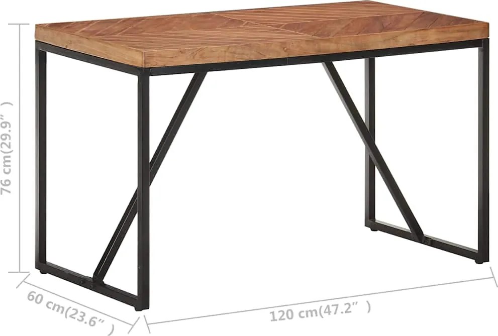 Jídelní stůl 120 x 60 x 76 cm masivní akácie a mangovník 323546