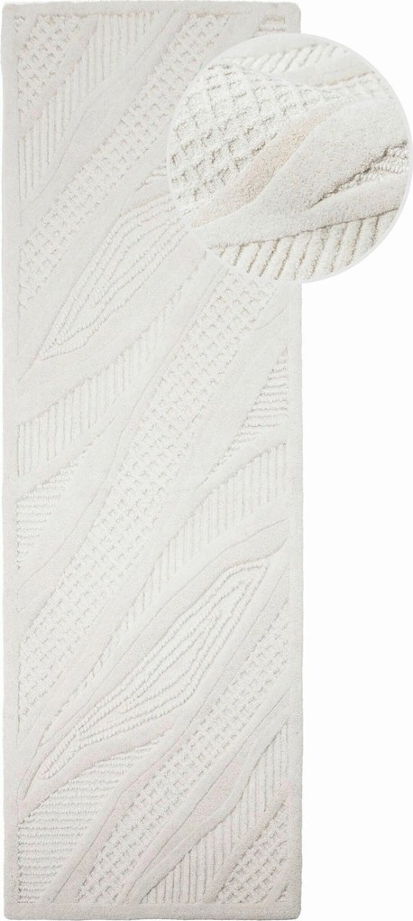 XXXLutz BĚHOUN, 80/230 cm, bílá Flair Rugs - Online Only koberce & rohožky - 003165049904