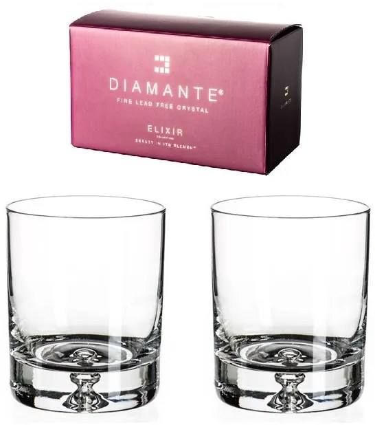 Dekorant Diamante sklenice na whisky Buble 250 ml INICIÁLY