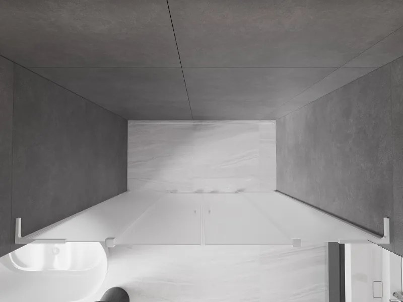 Mexen Velar L Duo, posuvné sprchové dveře do otvoru 180 cm, 8mm sklo námraza, chromová, 871-180-003-32-01