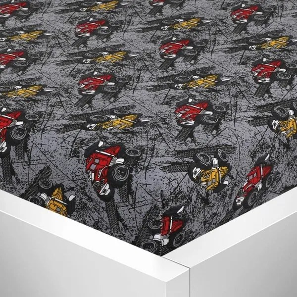 Bellatex dětské prostěradlo jersey s elastanem Auto monster truck rozměr 60x120 cm