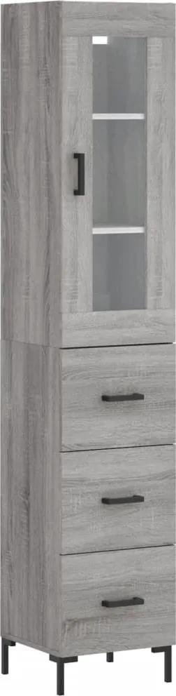 vidaXL Skříň highboard 34,5 x 34 x 180 cm kompozitní dřevo [3199239] Barva: Bílá