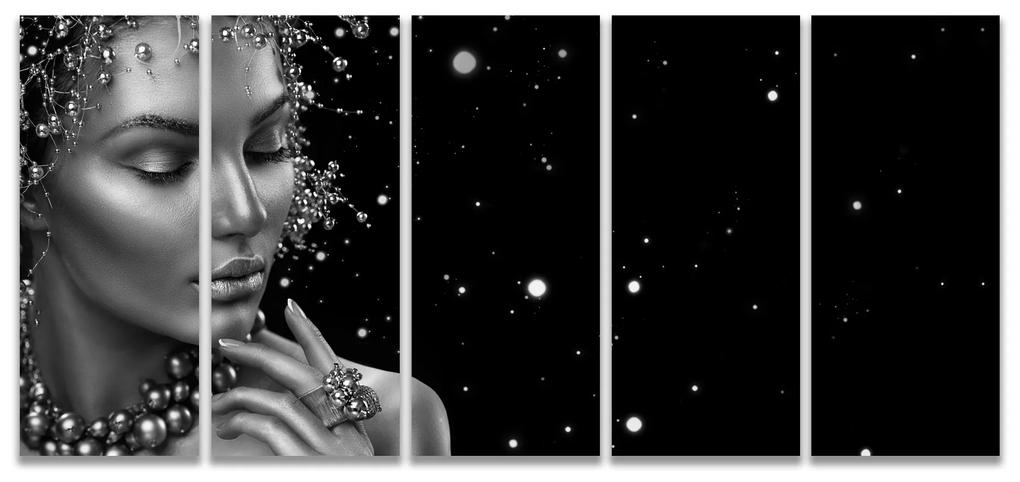 Malvis ® Obraz žena stříbrné odstíny Velikost: třídílný obdélník - 90x60 cm