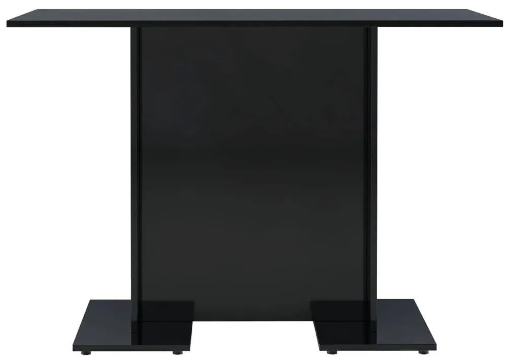 vidaXL Jídelní stůl černý vysoký lesk 110 x 60 x 75 cm dřevotříska