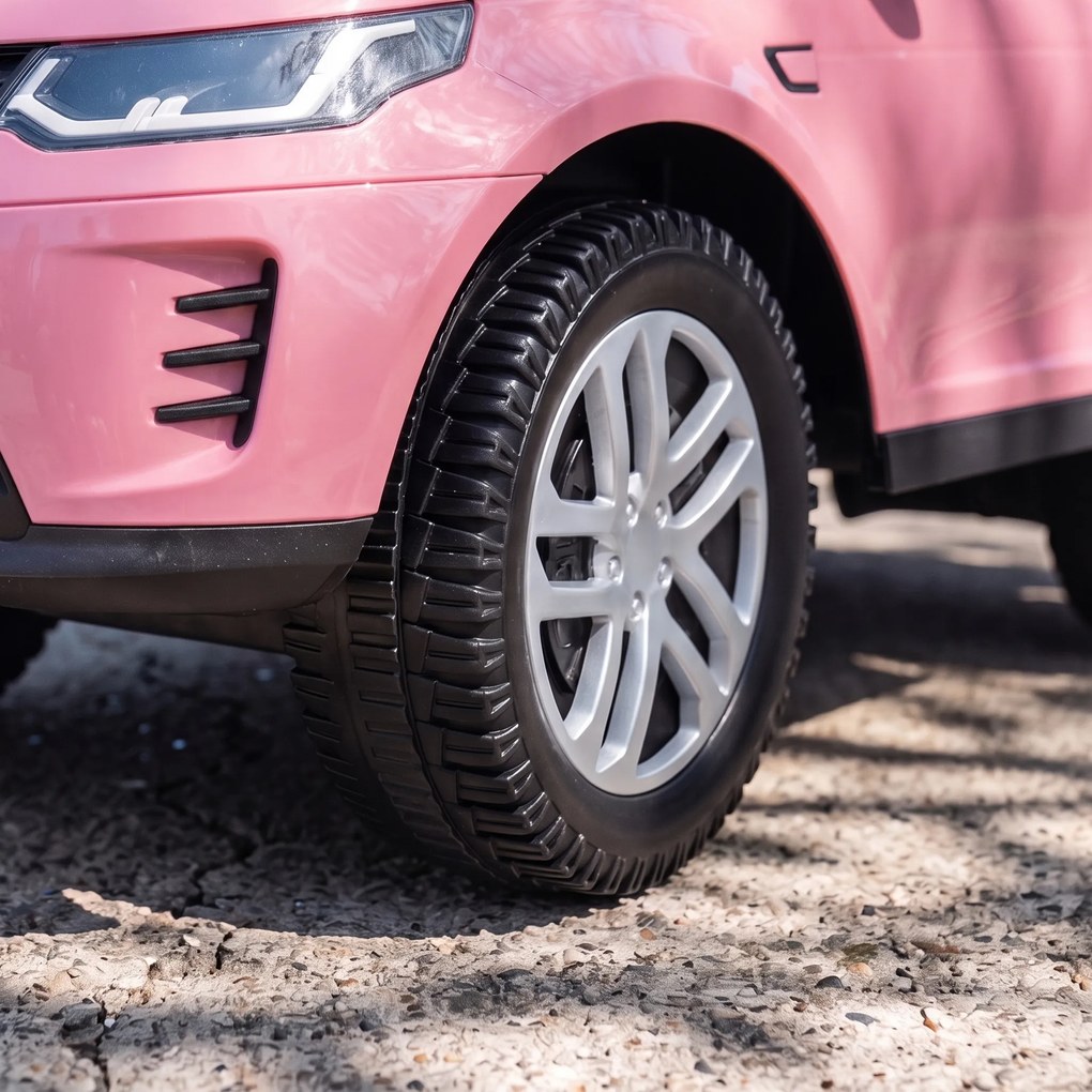 AIYAPLAY LAND ROVER DISCOVERY odrážedlo, vozidlo k odrážení s klaksonem, zvuky motoru, úložný prostor pod sedadlem 18–36 měsíců, růžová